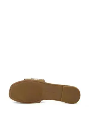 Tommy Hilfiger Logo Embroidered Canvas Sandals