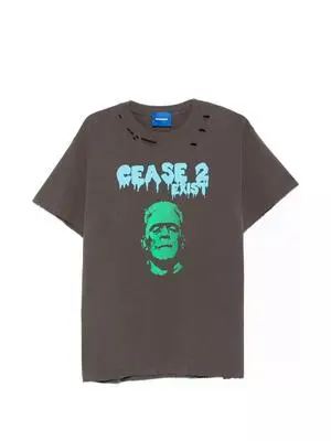 DAGGER Graphic-print Distressed T-shirt