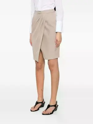SIMONA CORSELLINI Draped Wrap Mini Skirt