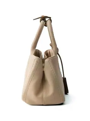 Prada Jardinière Cotton Canvas Mini-bag - Neutrals