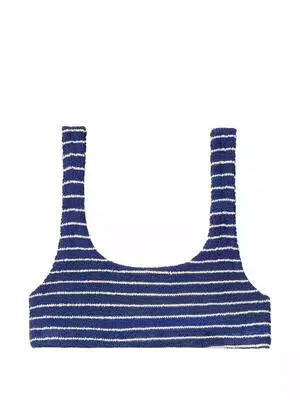 MC2 SAINT BARTH Striped Bikini Top - Blue