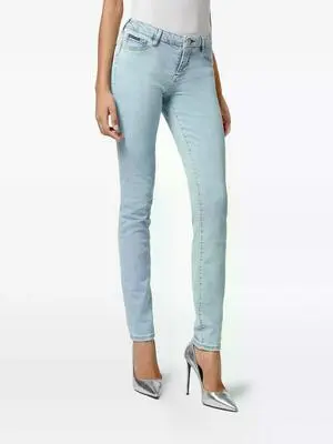 Philipp Plein Logo-plaque Jeans - Blue
