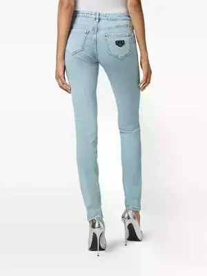 Philipp Plein Logo-plaque Jeans - Blue