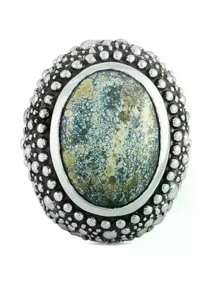 KING BABY STUDIO Stingray Turquoise Ring - Silver