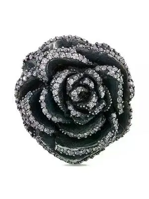 KING BABY STUDIO Rose Cubic Zirconia Ring - Silver