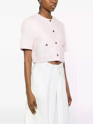 Maje Sequin-embellished Tweed Jacket - Pink