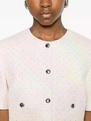 Maje Sequin-embellished Tweed Jacket - Pink