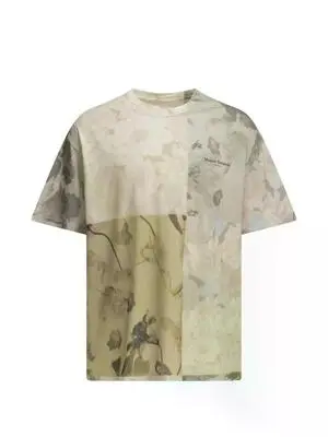 MAISON MARGIELA Floral-print Crew-neck T-shirt - Neutrals