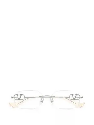 Valentino Garavani Vlogo Rimless Glasses - Silver