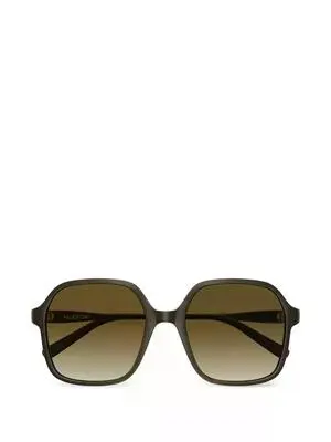 Valentino Garavani Vlogo Geometric-frame Sunglasses - Brown