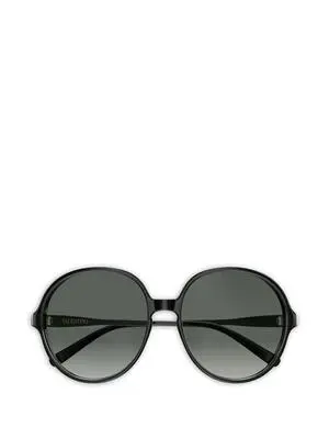 Valentino Garavani Vlogo Round-frame Sunglasses - Black