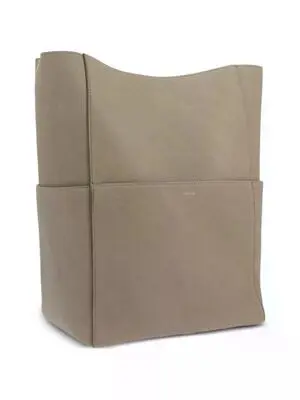 Celine 2010s Sac Sangle Grained Shoulder Bag - Neutrals
