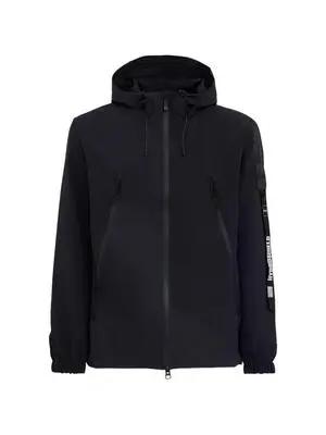 OUTHERE Logo-patch Hooded Jacket - Blue