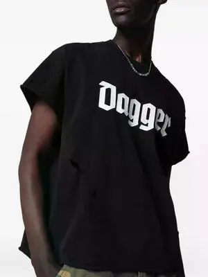 DAGGER Alles Gute Shrunk Ts Distressed Logo-print T-shirt