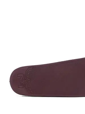 Mcm Monogram-print Slides - Brown