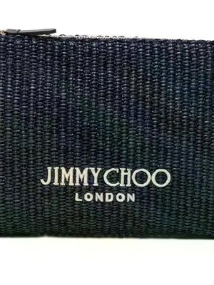 JIMMY CHOO Woven Logo-print Clutch