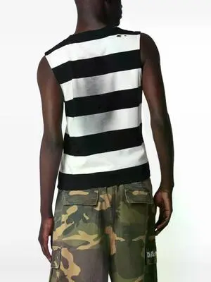 DAGGER Striped Distressed Vest