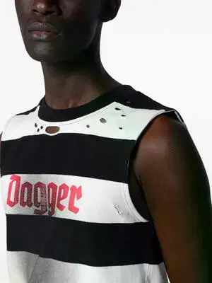 DAGGER Striped Distressed Vest