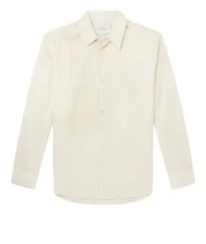 Studio Nicholson View Striped Silk And Cotton-blend Shirt