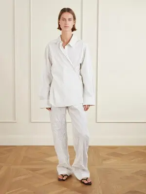 RÓHE Striped Crepon Shirt