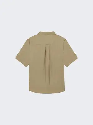 Saint Laurent Geometric Silk Shirt Jaune Gris