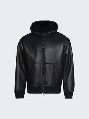 Balenciaga Shearling Zip Jacket - Navy