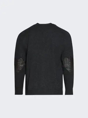 Bottega Veneta Cardigan With Intrecciato Suede Patches
