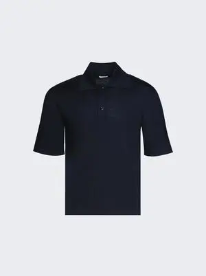 Bottega Veneta Polo Shirt Melange - Navy