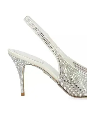 Rene Caovilla Jinny Crystal-embellished Slingback Pumps