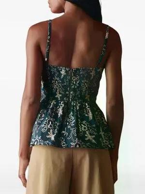 The Great. Verse Floral-print Peplum Top