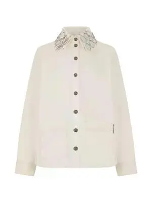 DES_PHEMMES Crystal-embellished Shirt