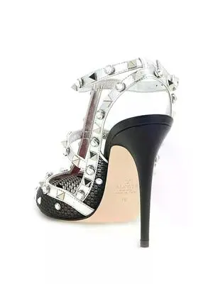 Valentino Garavani Rockstud Crystal-embellished Pumps - Silver