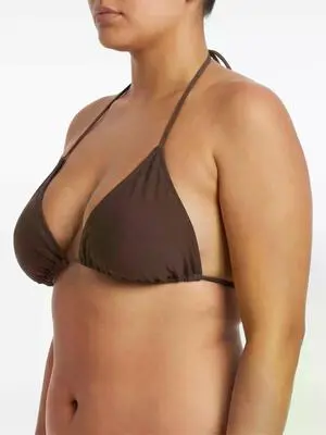 Jacquemus Rond-carré Triangle Bikini Top - Brown
