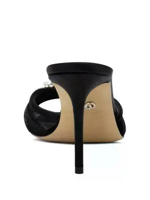 Mach & Mach Crystal-embellished Mesh Mules