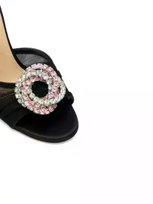 Mach & Mach Crystal-embellished Mesh Mules