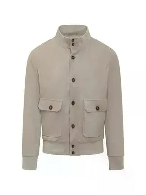 BARBA NAPOLI Button-up Patch-pocket Jacket - Neutrals