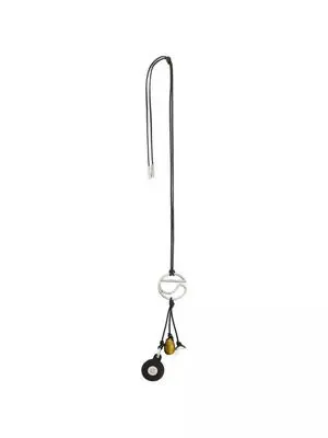 Coperni Stone-pendant Logo-hardware Keychain - Silver
