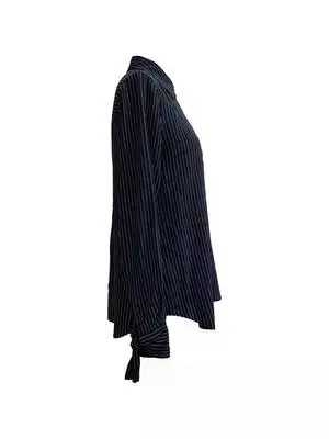 Theory Tie-cuff Pinstripe Blouse