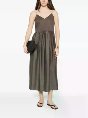 Peserico Monili-chain Sleeveless Midi Dress