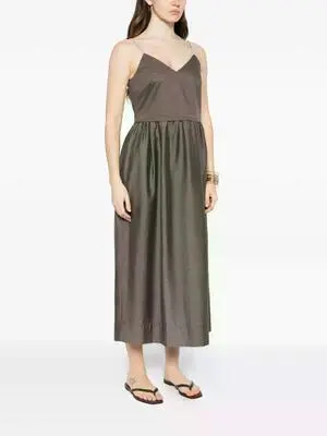 Peserico Monili-chain Sleeveless Midi Dress