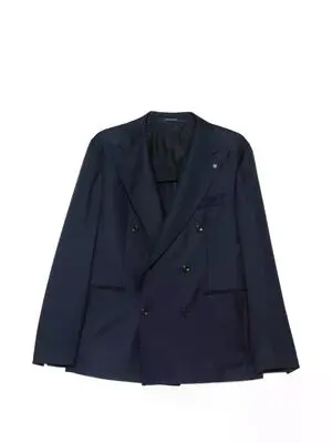 Tagliatore Double-breasted Peak-lapel Suit - Blue