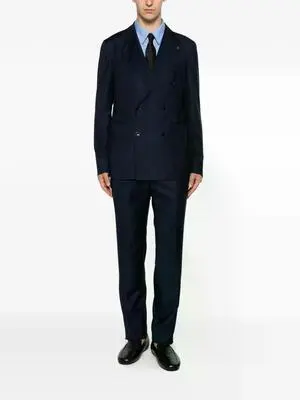 Tagliatore Double-breasted Peak-lapel Suit - Blue