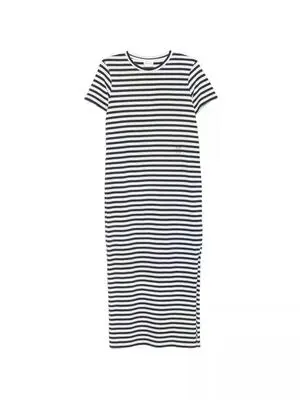 Closed Striped Midi Dress