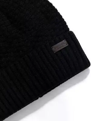 Barbour Pom-pom Chunky-knit Beanie Hat