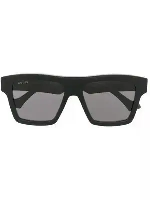 Gucci Rectangle-frame Sunglasses - Black