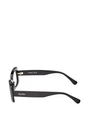 Max Mara Rectangle-frame Glasses - Black