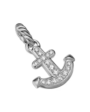 David Yurman Anchor Amulet With Diamonds - Silver