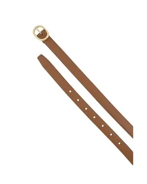 Vince Stitched Leather Belt - Black
