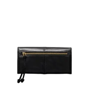 Prada Large Leather Wallet - Black