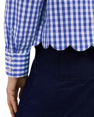 Foxcroft Scarlett Long Sleeve Shirt - White/blue